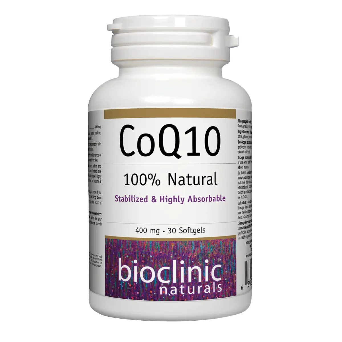 Bioclinic Naturals CoQ10 400 mg 30 Softgels | Mettra Pharmacy Duncan