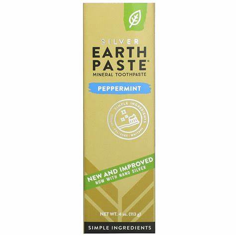 Silver Earthpaste Mineral Toothpaste Peppermint 4 Oz | Mettra Pharmacy ...