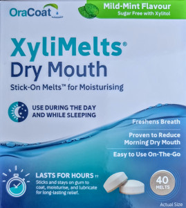 OraCoat XyliMelts for Dry Mouth Mild-Mint 40 Melts | Mettra Pharmacy Duncan