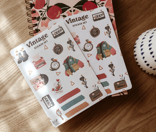 Vintage Sticker sheet | Ricoillustration