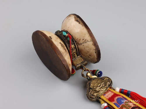 手鼓 骨 Bone Drum/Damaru 7.5x6x6.5cm KD#6 | mingyangart