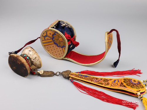 手鼓 骨 Bone Drum/Damaru 7.5x6x6.5cm KD#7 | mingyangart