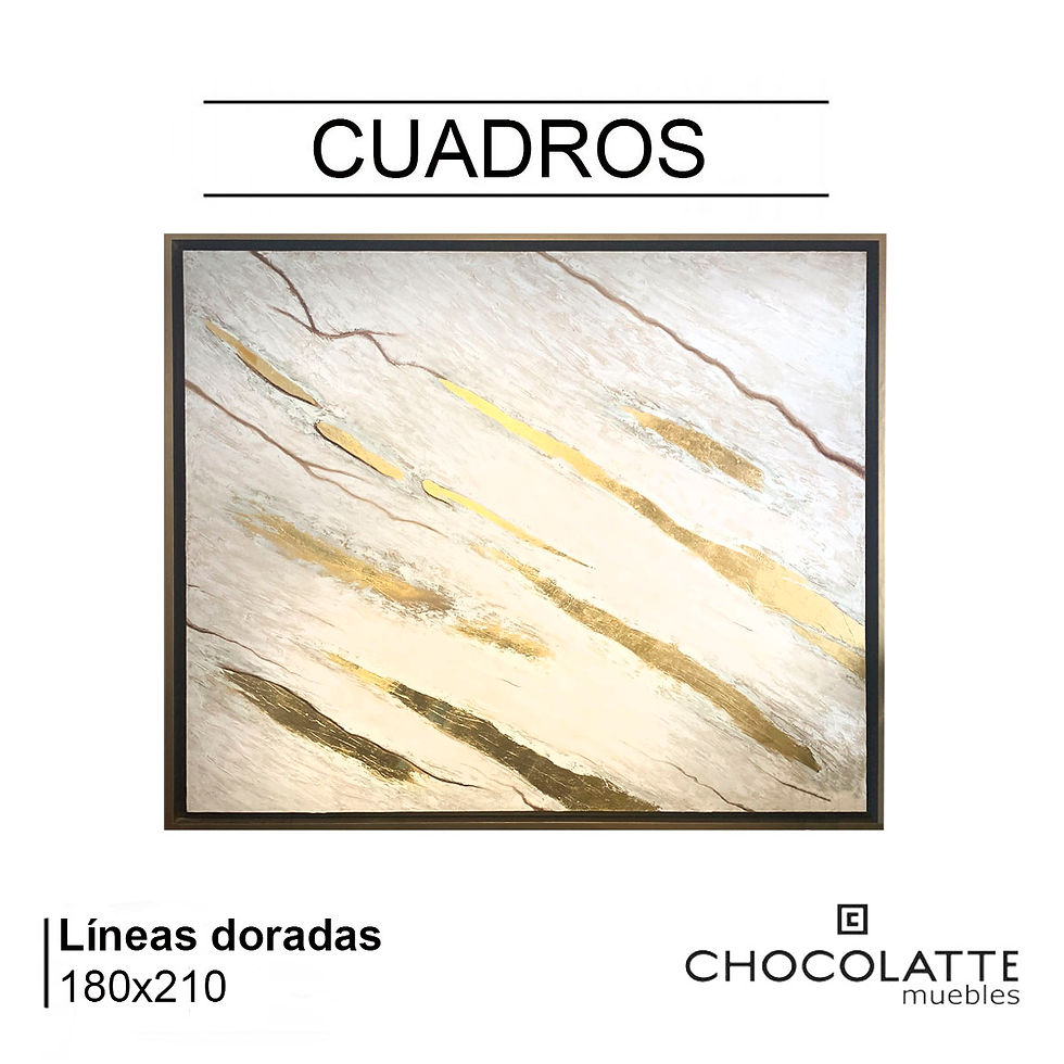 Cuadro Líneas doradas | Chocolatte Muebles