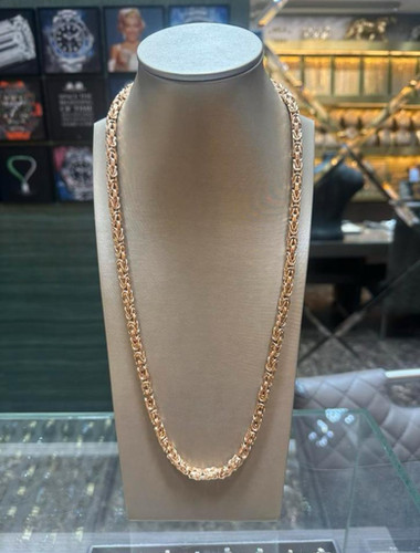 18KT Goud - 99 Gram - Ketting - KONING - Rose - Hol | Solitaire Jewellery