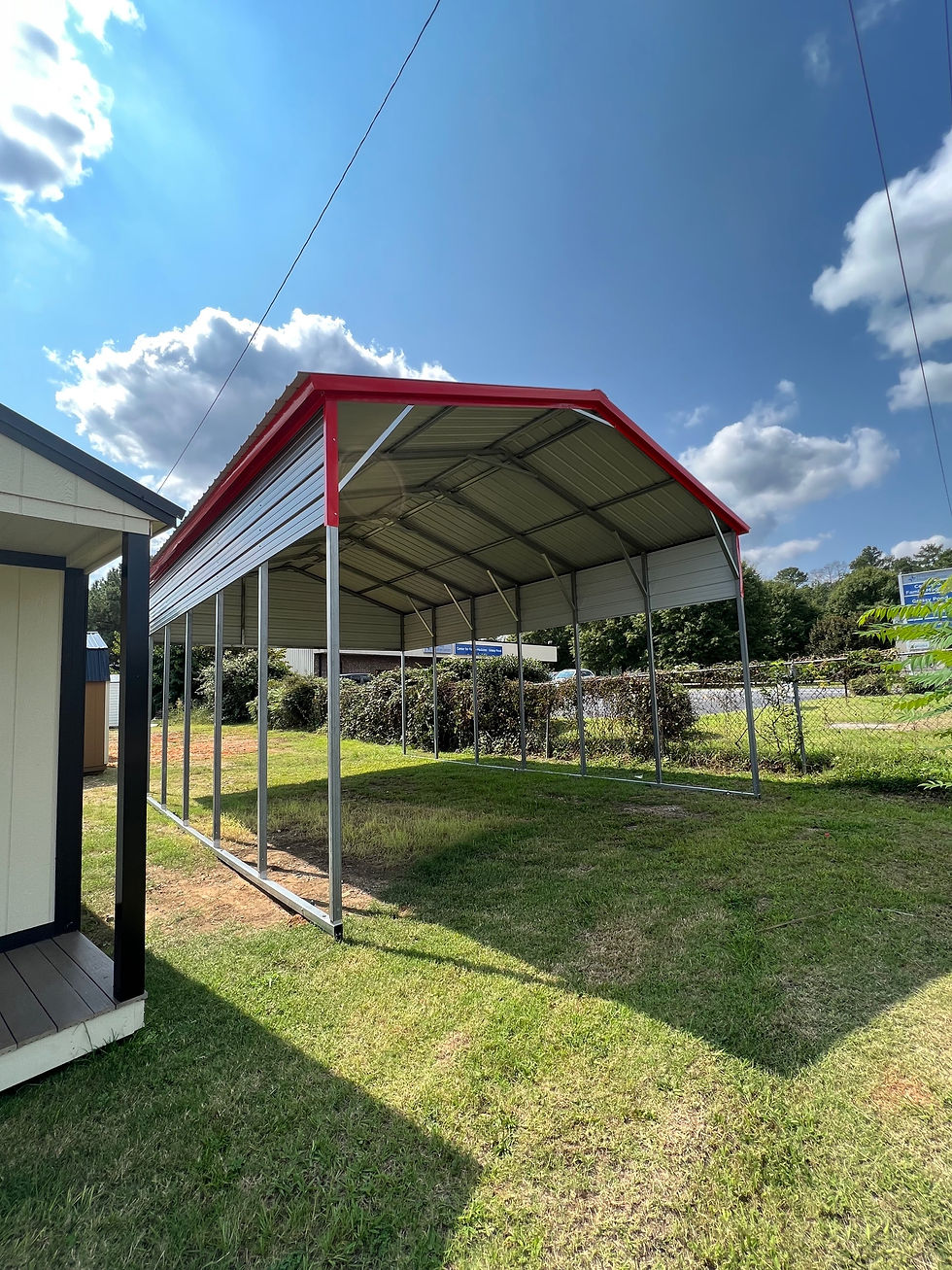 20x30x12 Vertical Roof Carport | Davis Buildings LLC