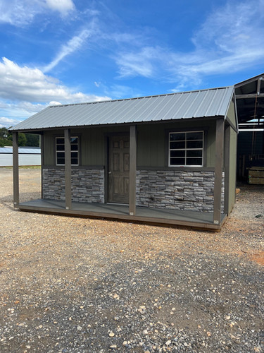 12x20 Returned A-Frame w/Veneer - 14733 BLI | Davis Buildings LLC