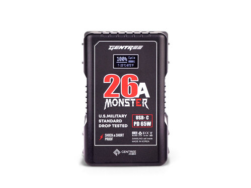 OLED Display - GENTREE MONSTER 390Wh Li-Ion V-Mount Battery (26A Max. Discharge) | Kamera Tools