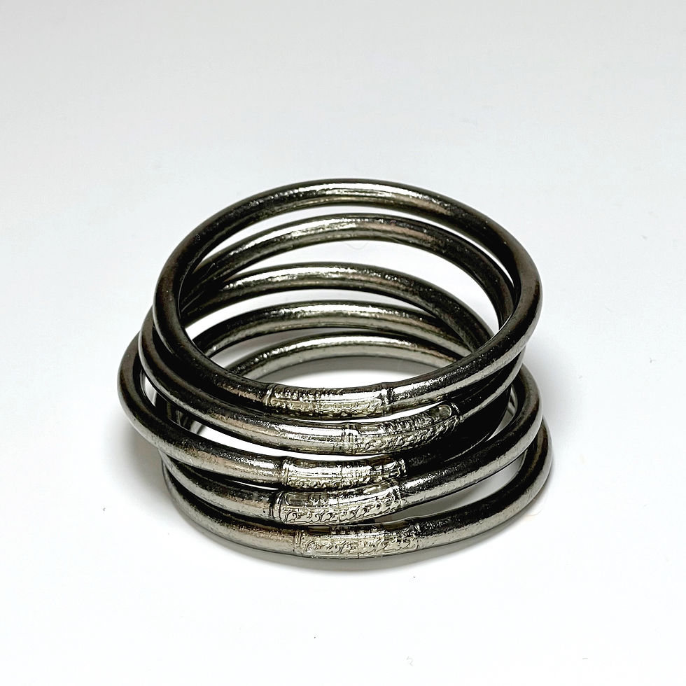 Bracelet Bouddhiste Mantra Dark Silver (qualité supérieur) | maison-izel