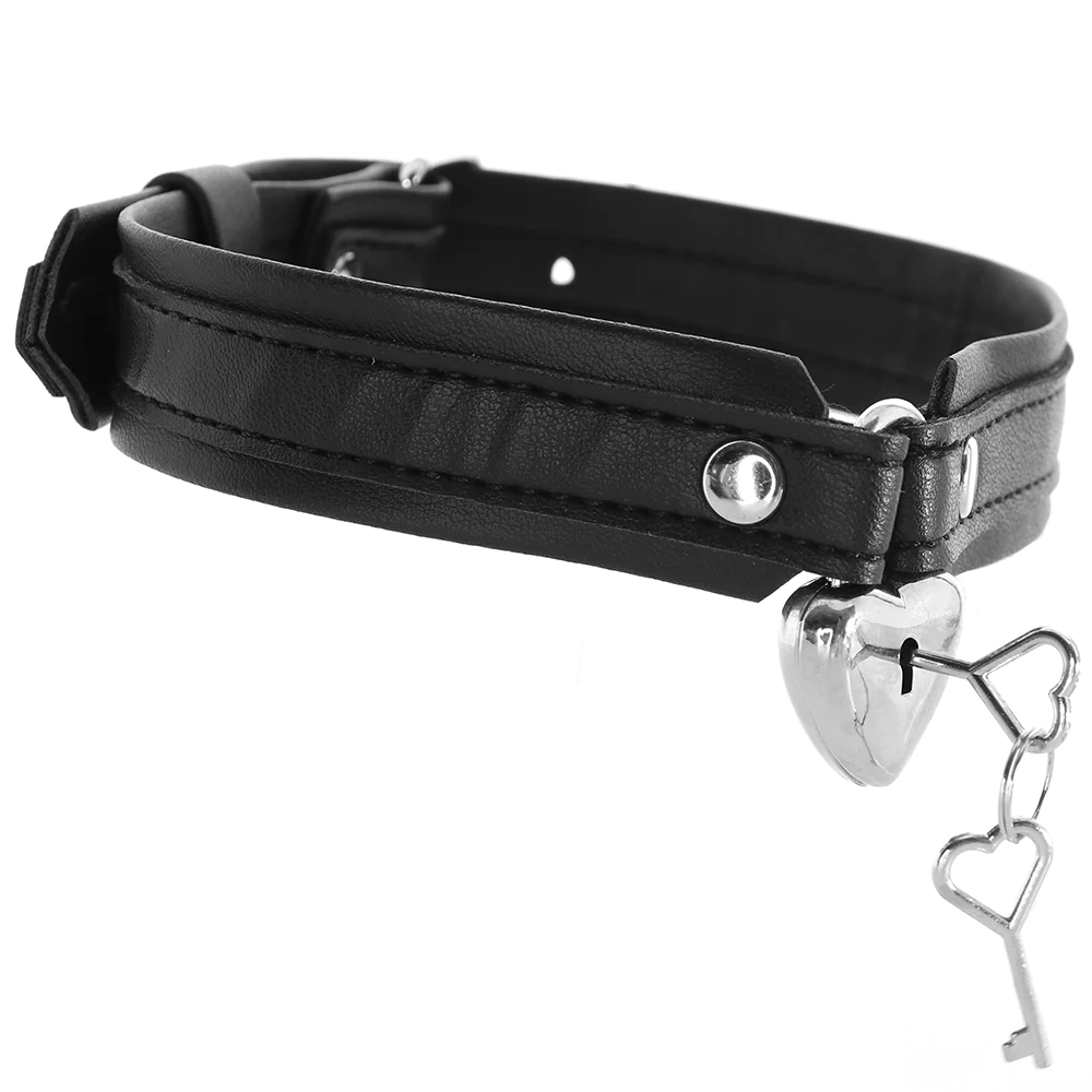 Strict Locking Heart Collar | Adult Boutique