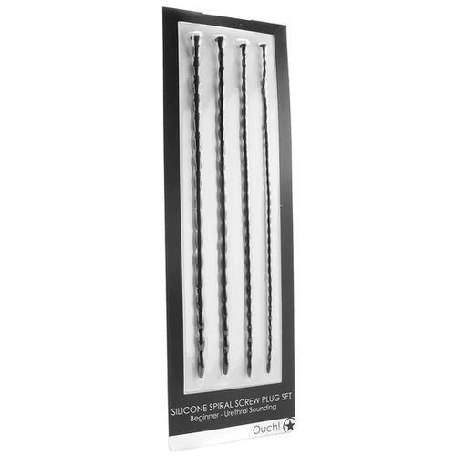Ouch! Beginner Silicone Spiral Screw Sounding Set | Adult Boutique
