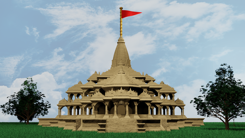 Ram Mandir 3D model | QOPTO TECHNOLOGIES