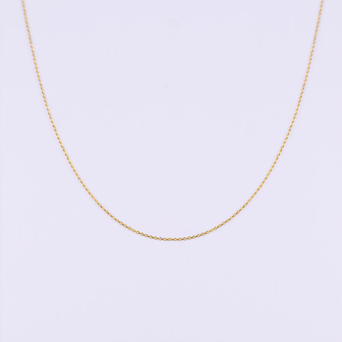 14k Thin O Shape Chain Necklace | See Sea