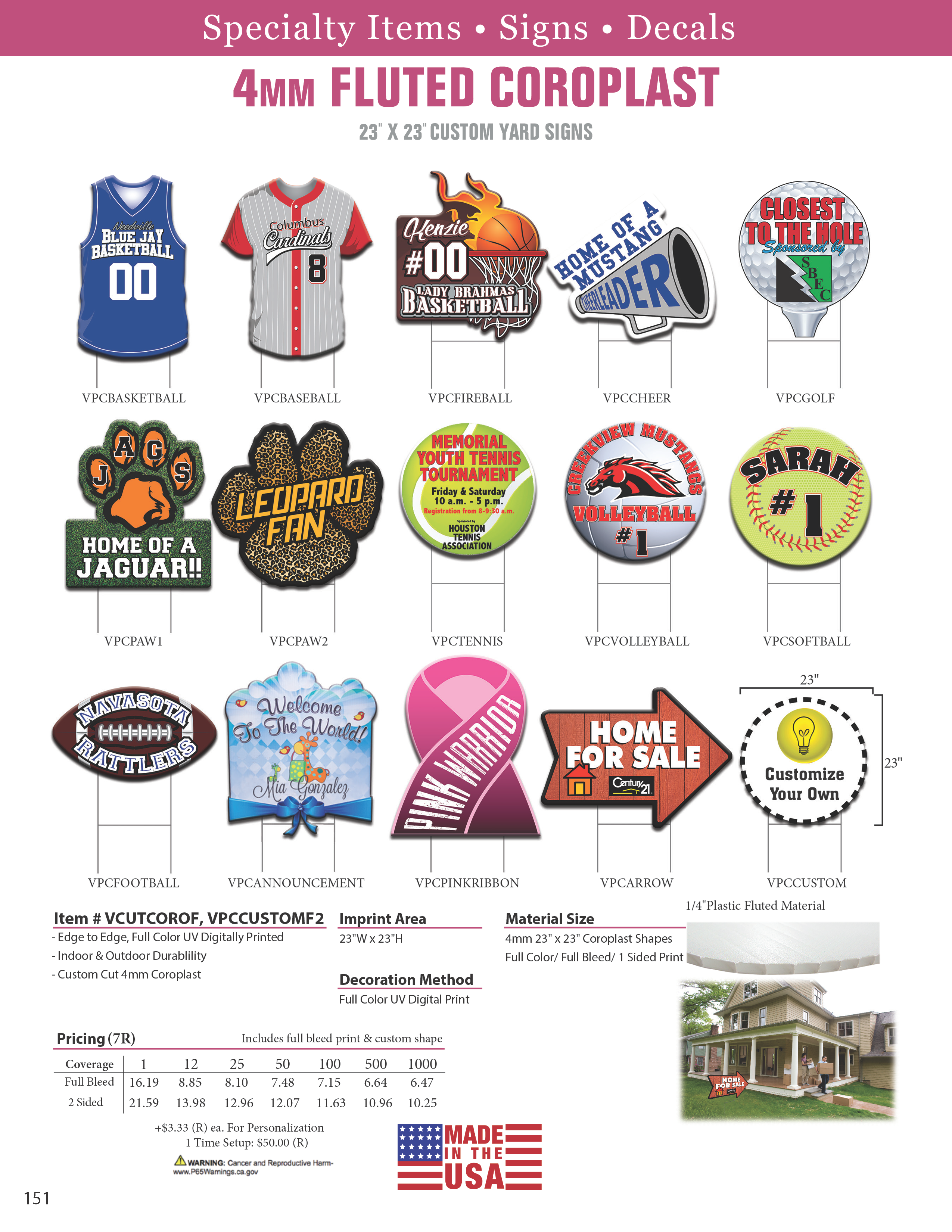 Custom 4mm Coroplast Sign