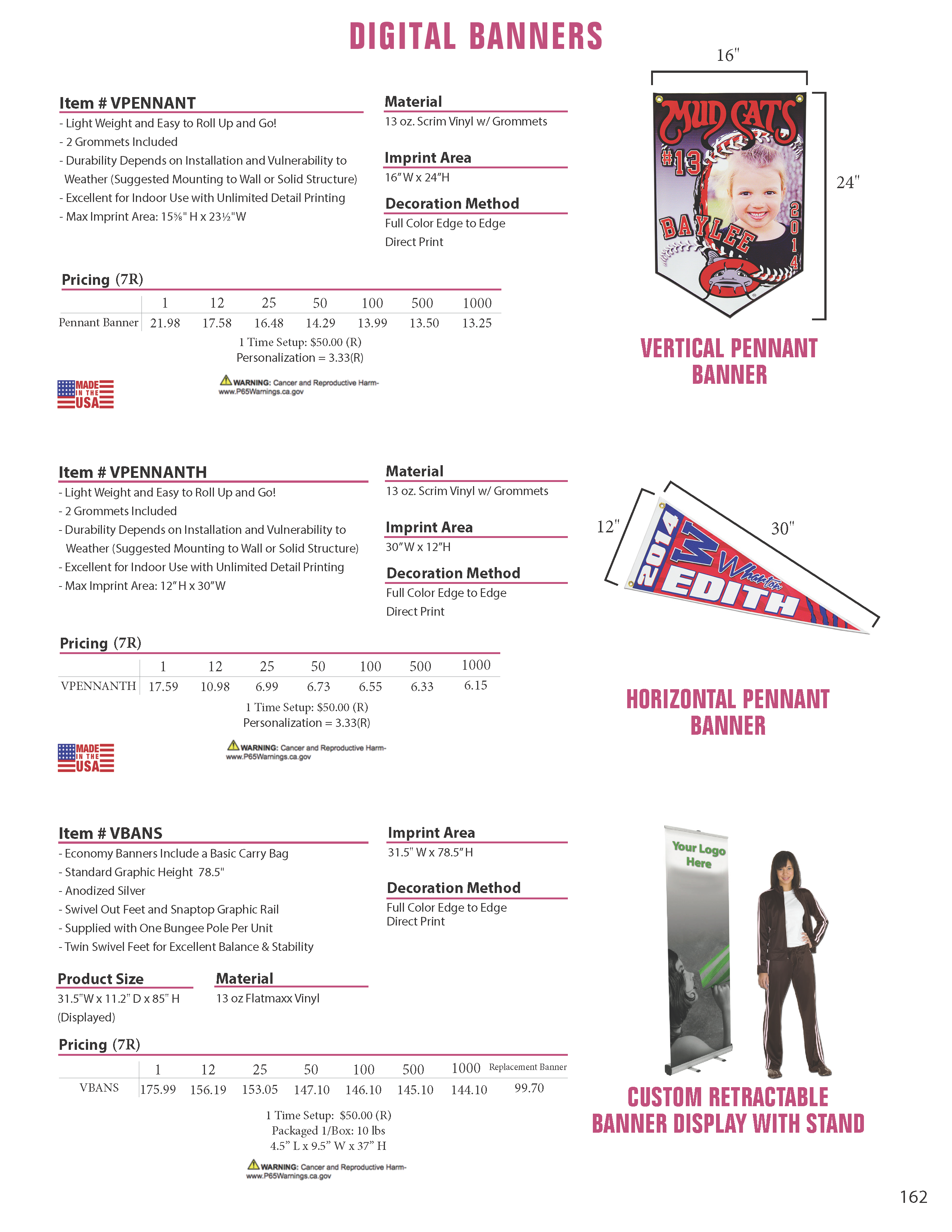 Horizontal Pennant Banner