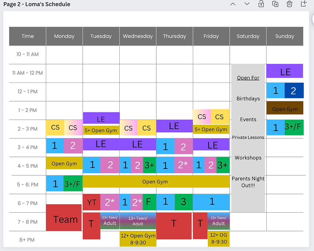 Fall Schedule Updates 2023