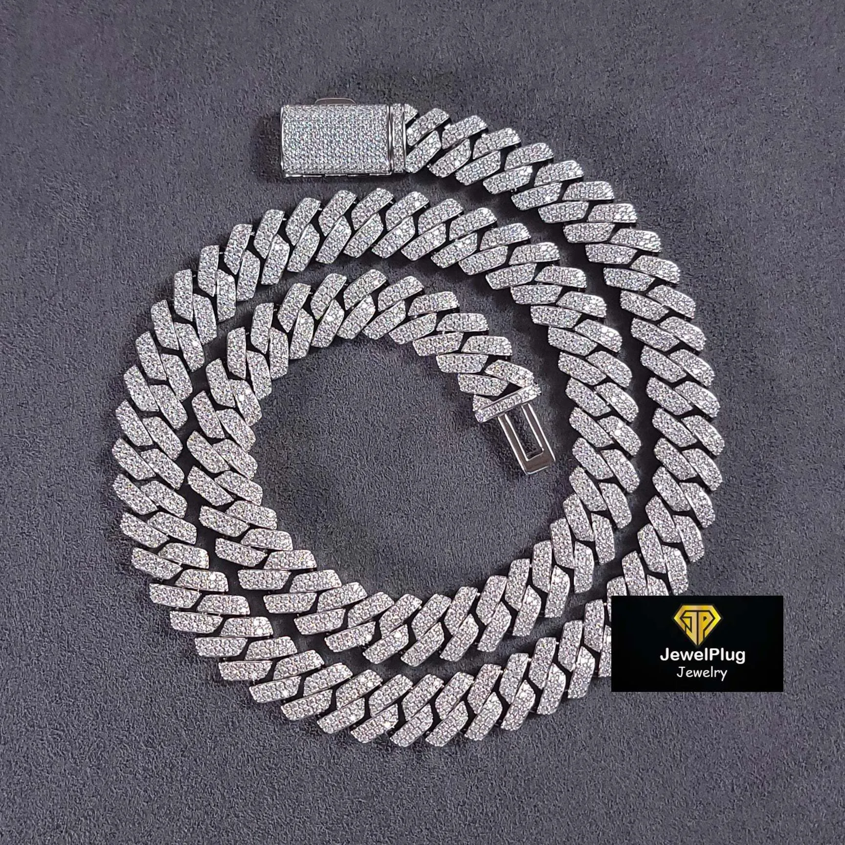 Miami Cuban Link Chain Moissanite Cuban Chain Iced Out Chain | Jewelry ...