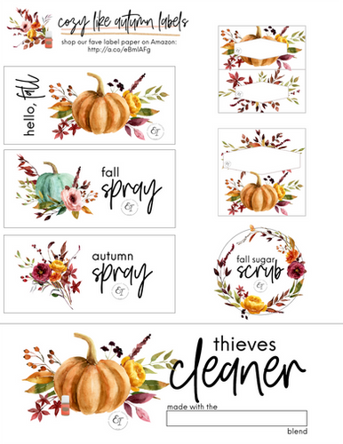 Fall Labels - Digital Download | Essentially Inspired