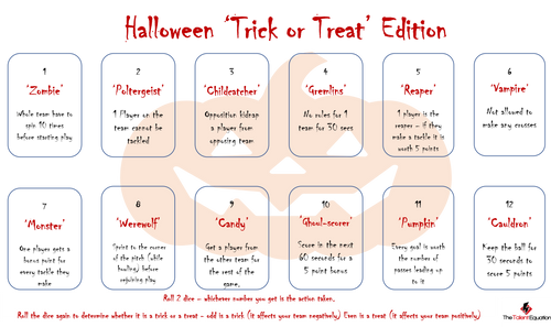 Halloween Trick or Treat - Gamification Cards | thetalentequation