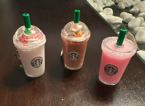 Mini Starbucks drink keychains | IdaLeeVisuals