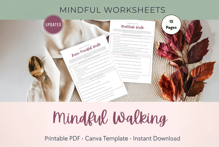 Mindful Walking Worksheets | Mindful Walking Exercises PDF & Canva ...