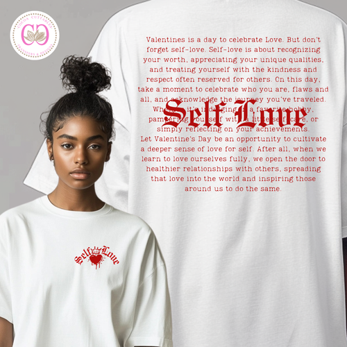 Self Love Script Front and Back Screen Print Transfer | Cocoa Cuttables