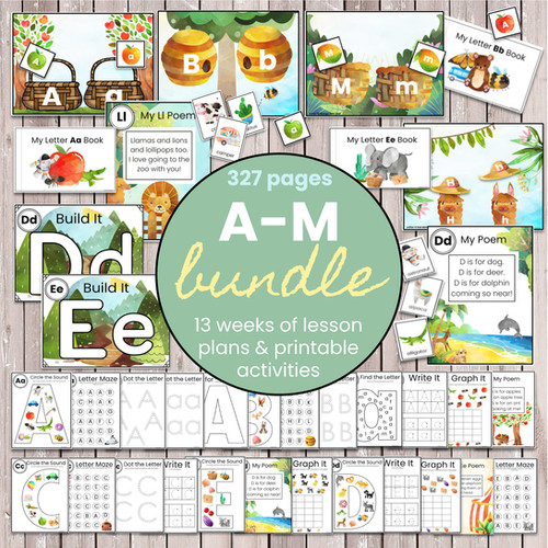 Bundle: Letters A-M Printables | Wander and Grow