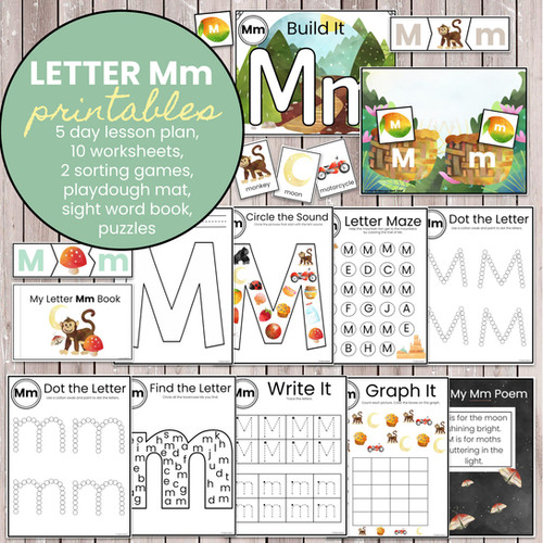 Letter M Printables | Wander and Grow