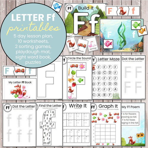 Letter F Printables | Wander and Grow