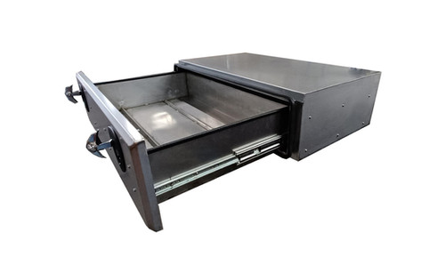 Plain Aluminium Lockers - Integrated Roll Out Shelf / Pull Out Drawer ...