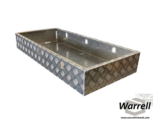 Aluminium Chequerplate Trays With Drain / Mounting Holes And Strap ...