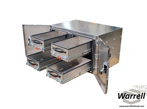 Mirrored Stainless Double Door Side Lockers With 100% Extension Pull ...