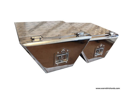 L500T/L200B X H250 X D500 2 Aluminium With Mirrored Stainless Door ...