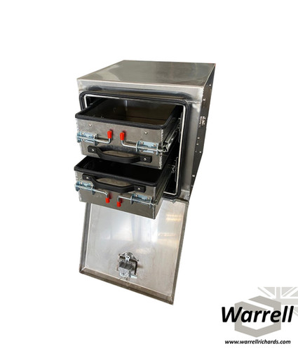 Polished Stainless Side Lockers With Pull Out Drawers / Shelves ...