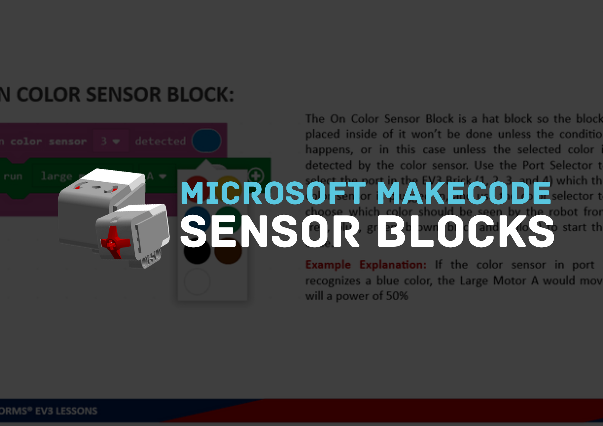 MAKECODE SENSOR BLOCKS