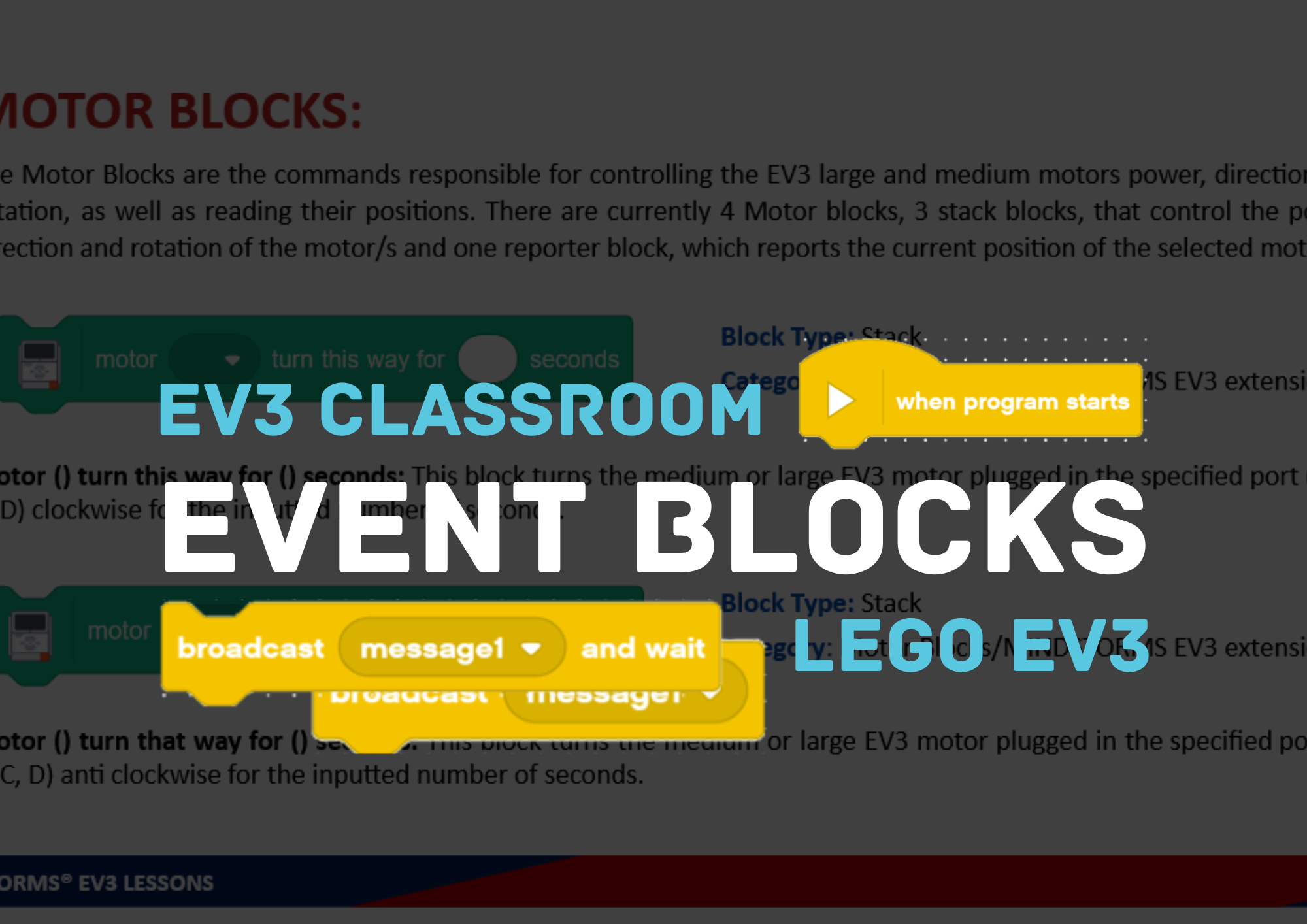 CLASSROOM EVENT BLOCKS