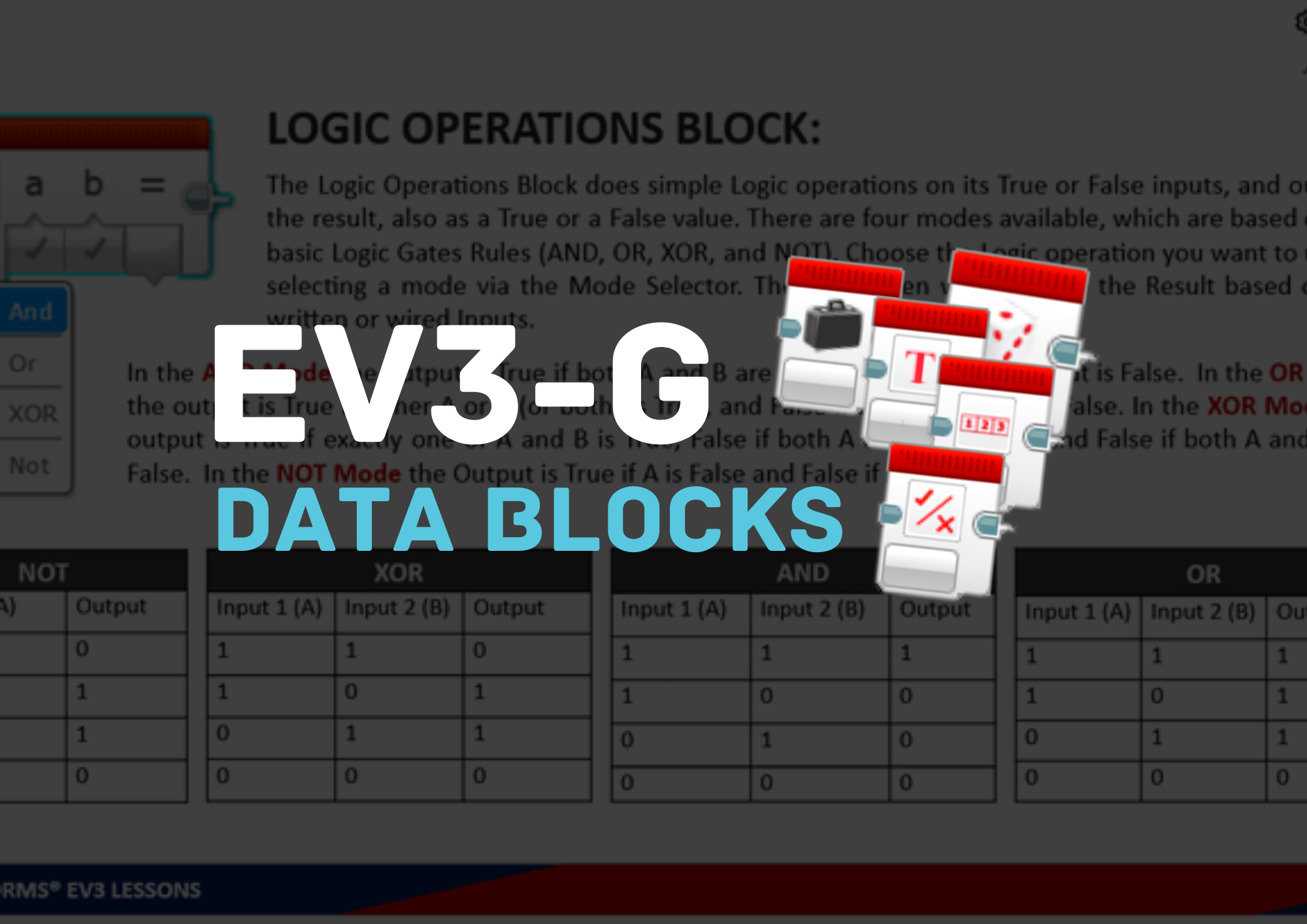 EV3-G DATA BLOCKS