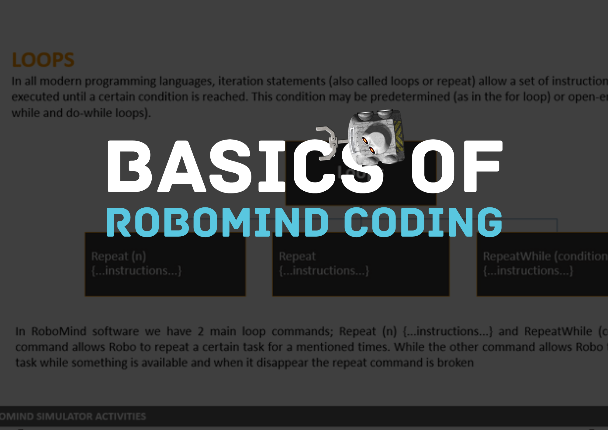 BASICS OF ROBOMIND