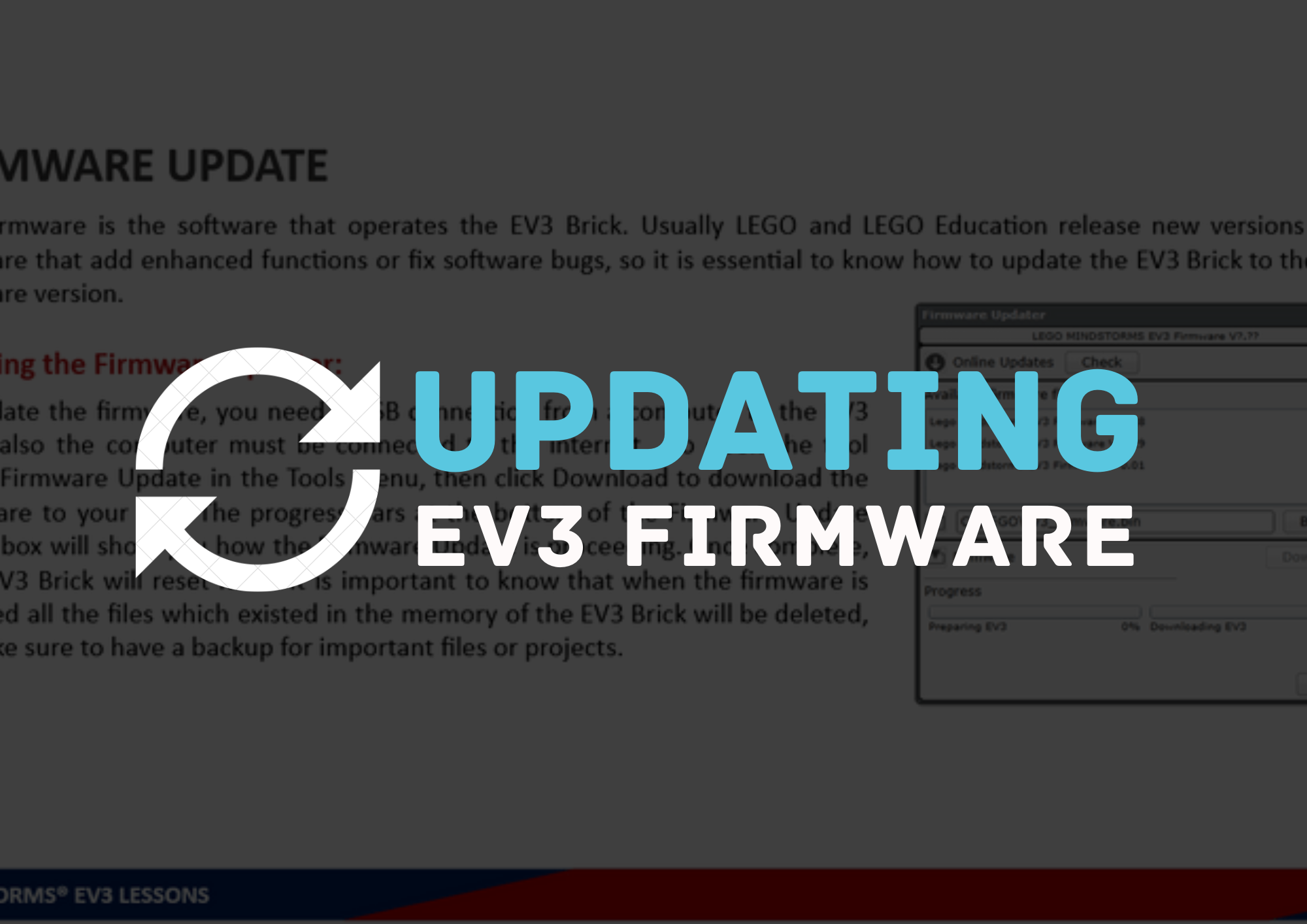 UPDATING FIRMWARE EV3-G
