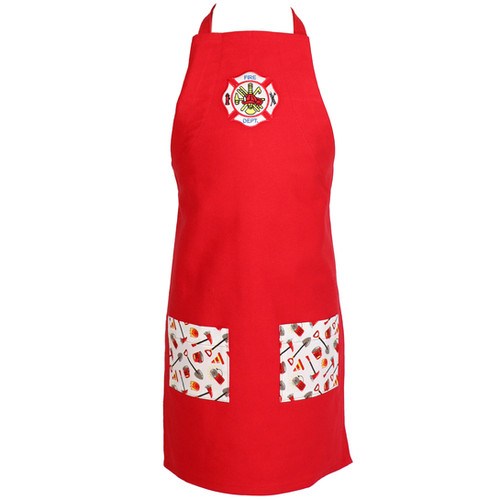 Youth Firefighter Apron - Red | Sew Colorful