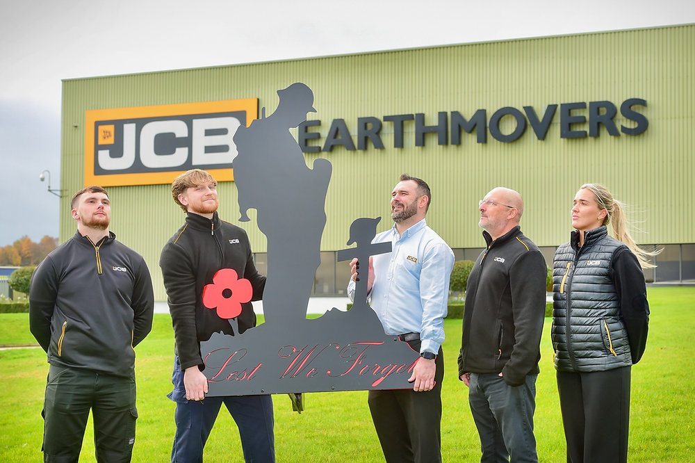 JCB Team Unveils Poignant Remembrance Day Tribute | nuse.