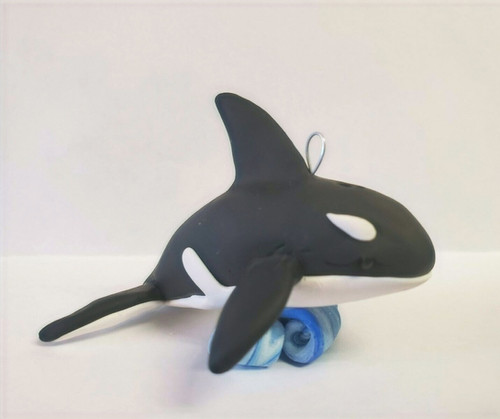 ORCA Killer Whale Christmas Ornament HAND MADE Polymer Clay | cfconline