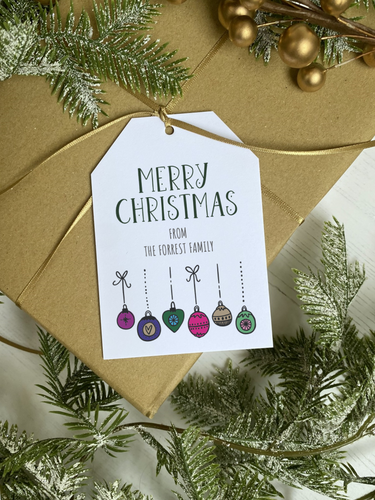 Personalised Christmas Bauble Gift Tags (X10) | poppy-forrest-kraft