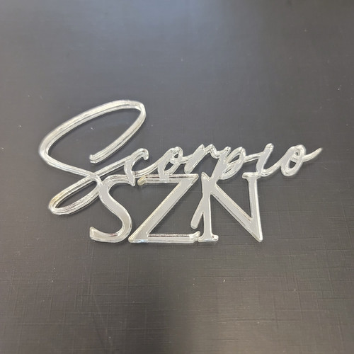 Zodiac Scorpio Season "SZN" gold / silver acrylic charm cake topper ...