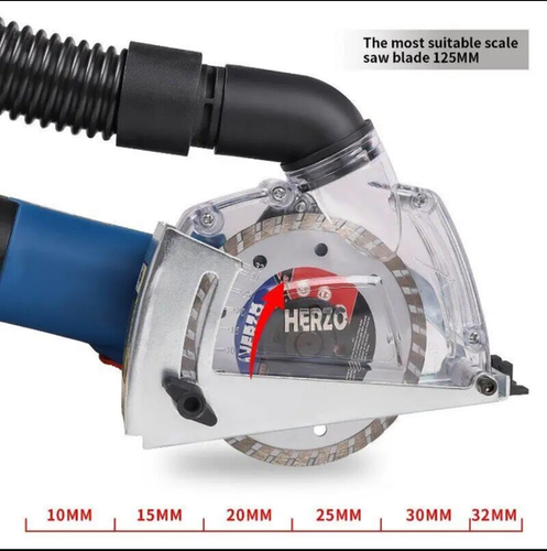 HERZO Dust Shroud Dust Extraction Cutting Guard for 5 inch and 4-1/2 ...