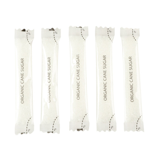 White Sugar CLEAR Stick Packets, Organic | Le Must
