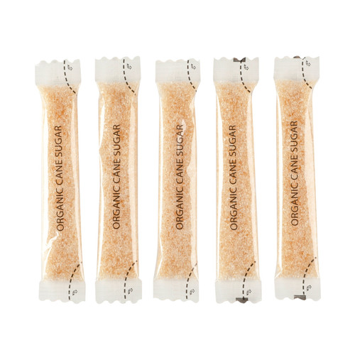 Brown Cane Sugar CLEAR Stick Packets, Organic | Le Must