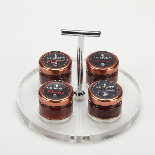 Circular Displays, 4 pockets with T-Shaped Silver Handle | Le Must