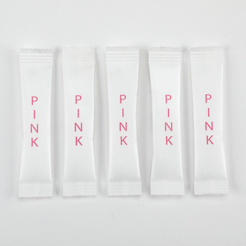 PINK (Saccharin) Sweetener PAPER Stick Packets, 1000 pieces | Le Must