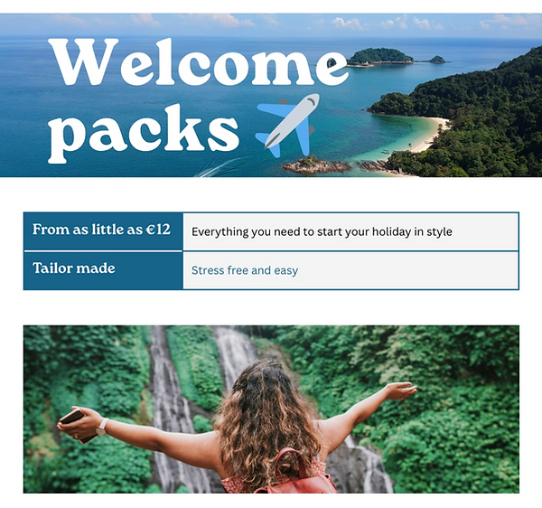 WELCOME PACKS | FUERTE RENTALS