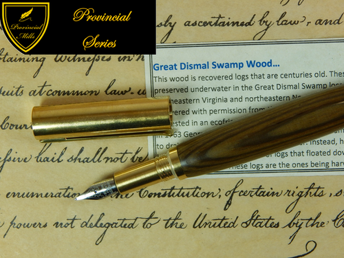 Provincial C3604 Brass Fountain Pen with Great Dismal Swamp Wood ...